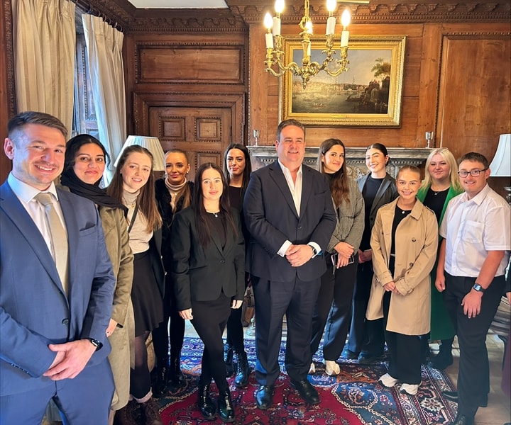 Leeds Law School students meet Law Society president | Leeds Beckett ...
