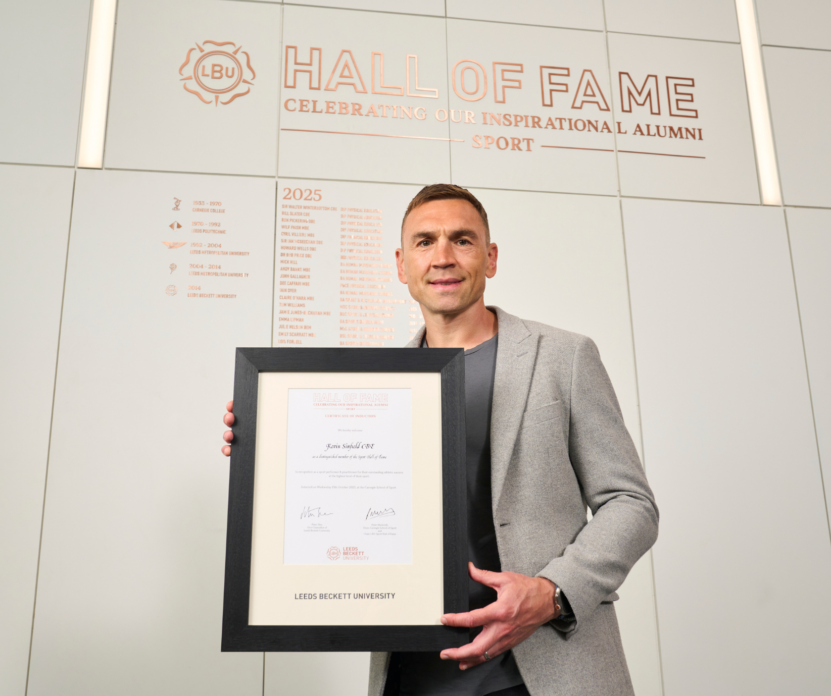 Sir Kevin Sinfield Hall of Fame Induction | Leeds Beckett University
